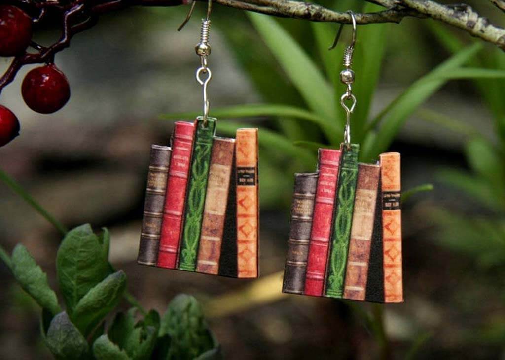 24 Best Bookish Earrings for Book Lovers - Bona Fide Bookworm